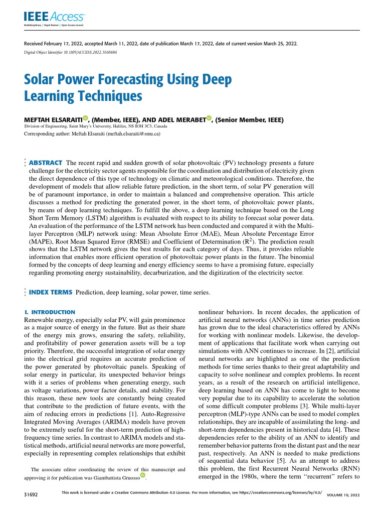 Solar_Power_Forecasting_Using_Deep_Learning_Techniques-3 | PDF | Artificial Neural Network ...