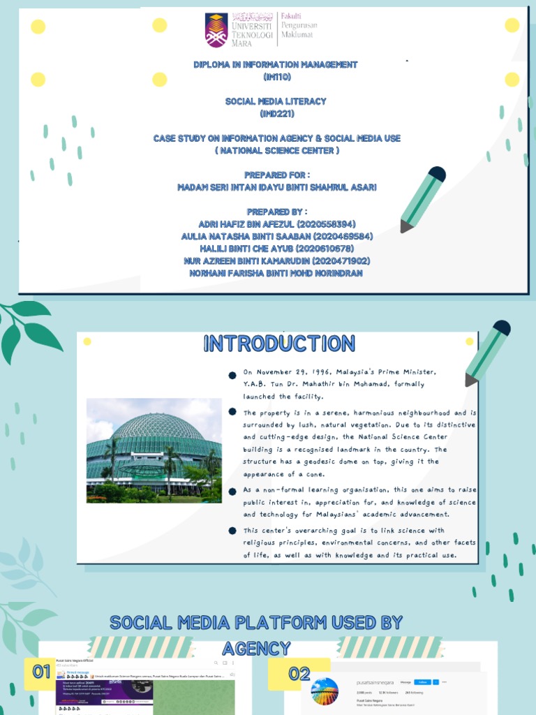 Case Study Group 6 Imd 221 - National Science Center | PDF | Mass Media ...