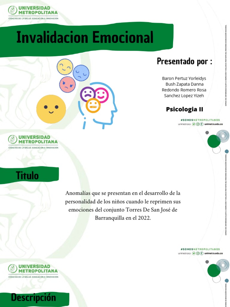 Invalidación Emocional | PDF | Las emociones | Cognición