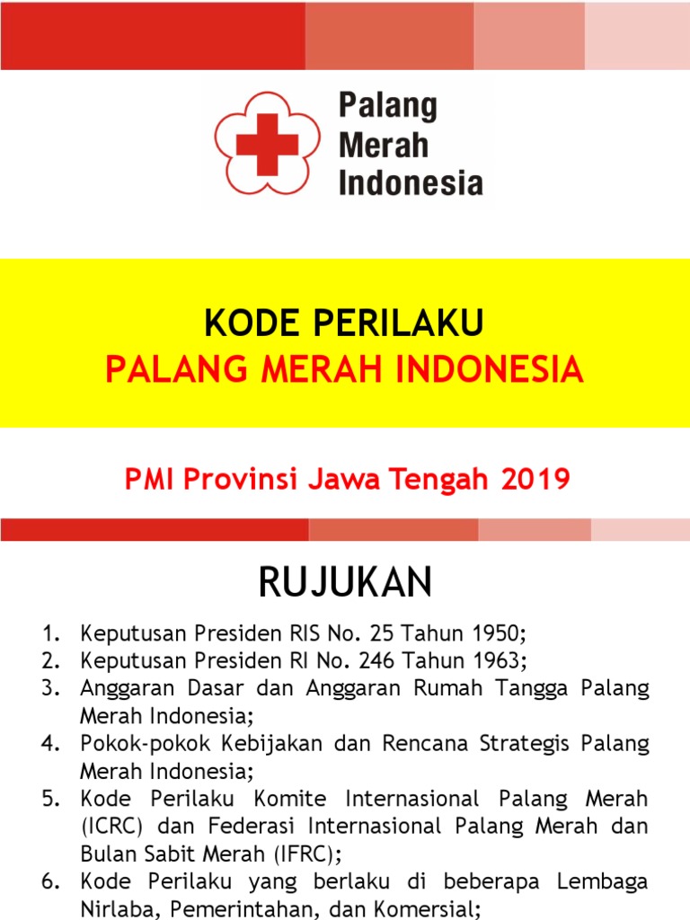 Materi Kode Perilaku Organisasi PMI | PDF