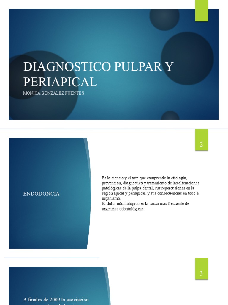 Diagnostico Pulpar y Periapical 2 | PDF | Especialidades Medicas | Cuidado de la salud