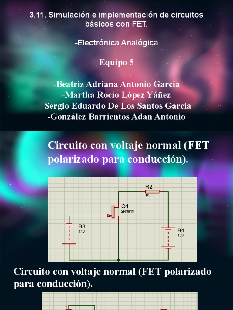 3.11.simulación e Implementación de Circuito Básicos Con FET | PDF