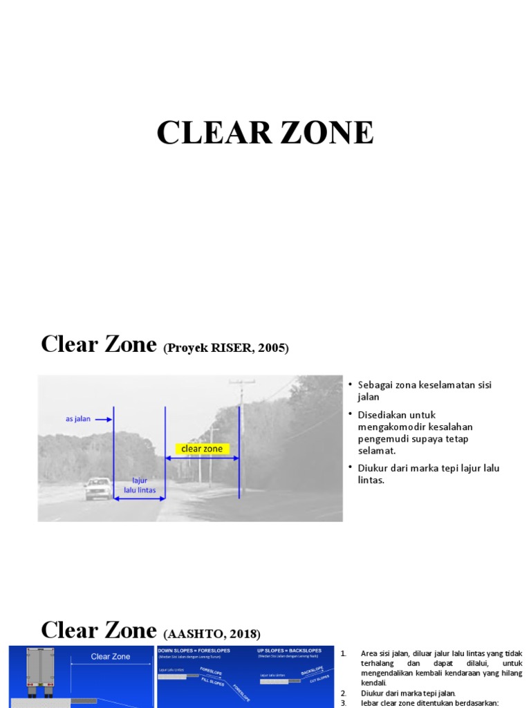 Definisi dan Penerapan Clear Zone | PDF