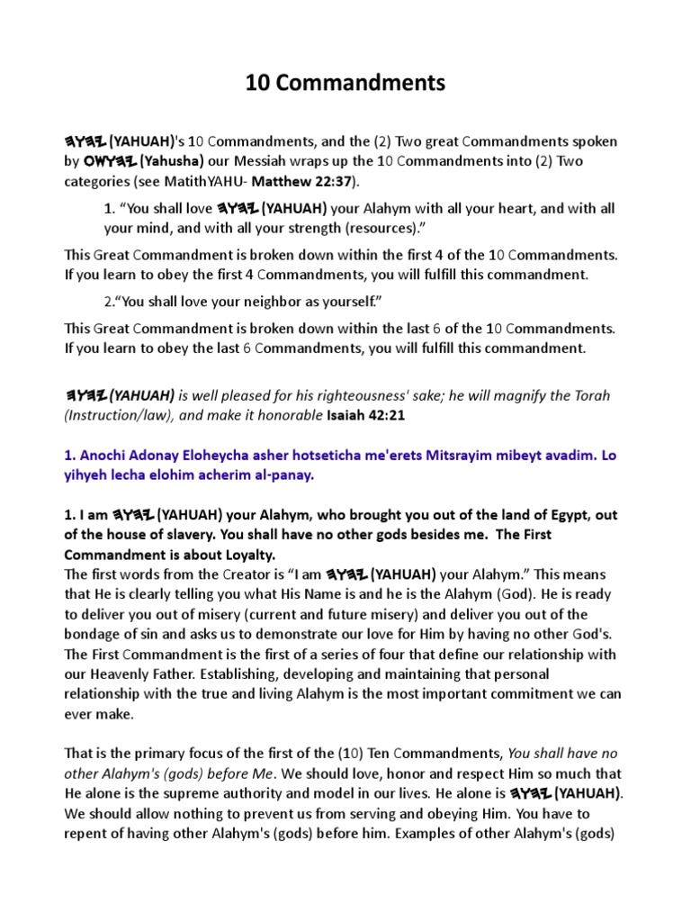 10 Commandments | PDF | Marriage | Ten Commandments