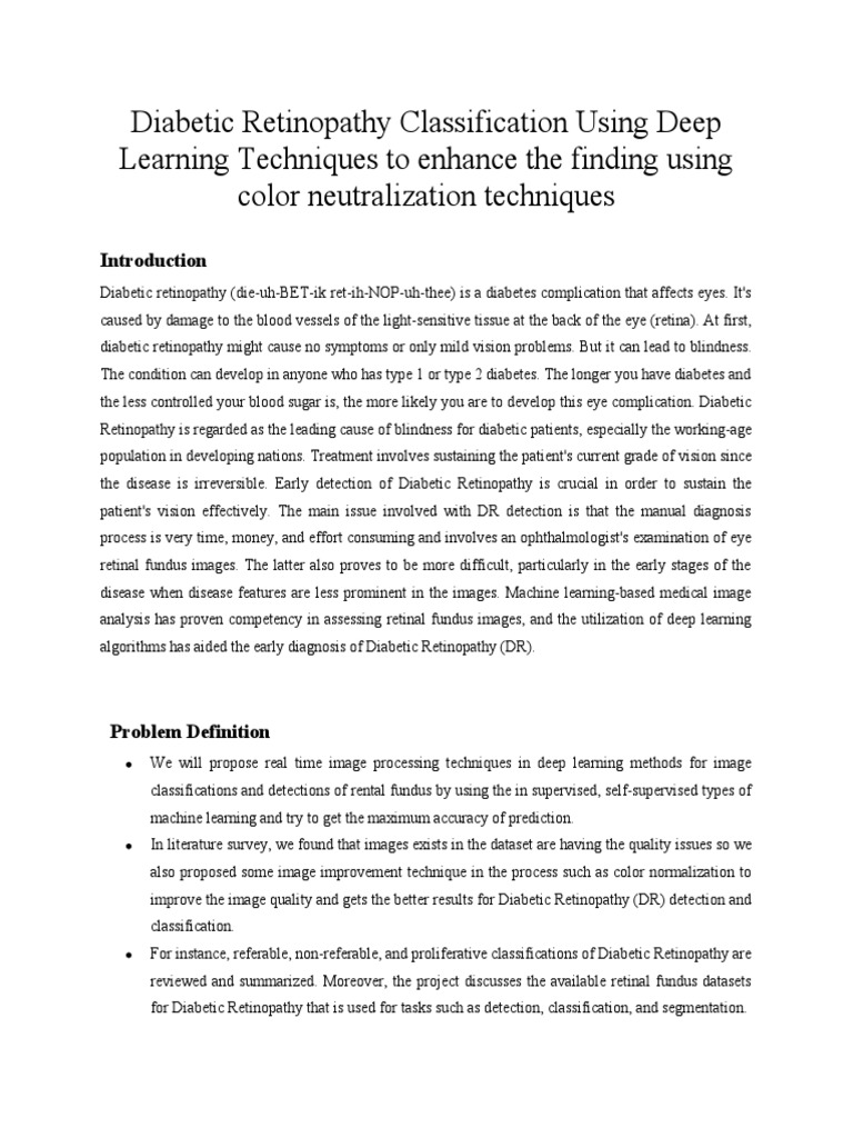 Diabetic Retinopathy Classification Using Deep Learning Techniques To Enhance The Finding Using ...