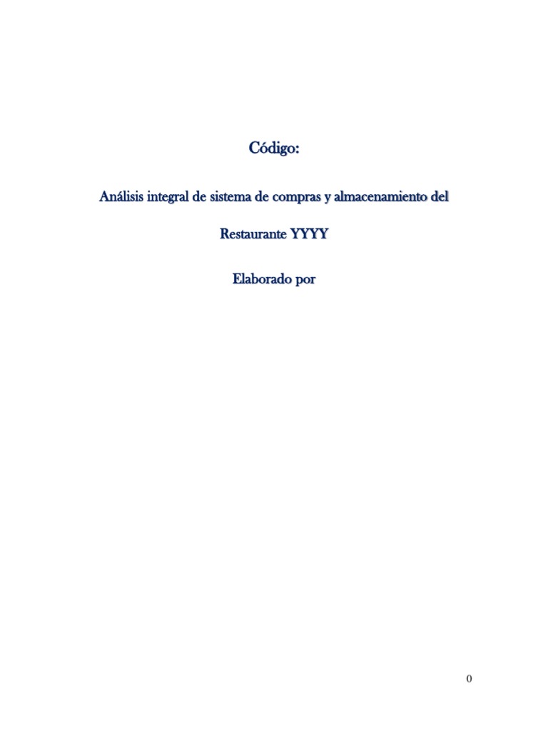 Proy Final 438 (Restaurante) | PDF | Salsa | Inventario