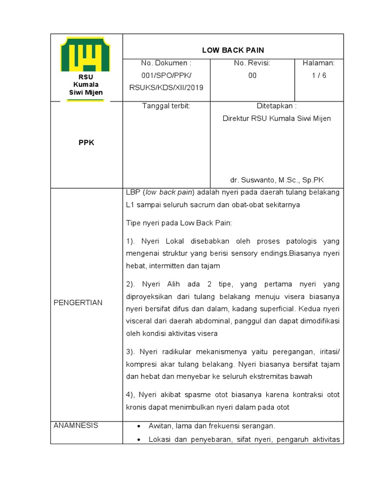 PPK Rehab Medis LBP | PDF | Pengembangan Diri | Kesehatan Holistik