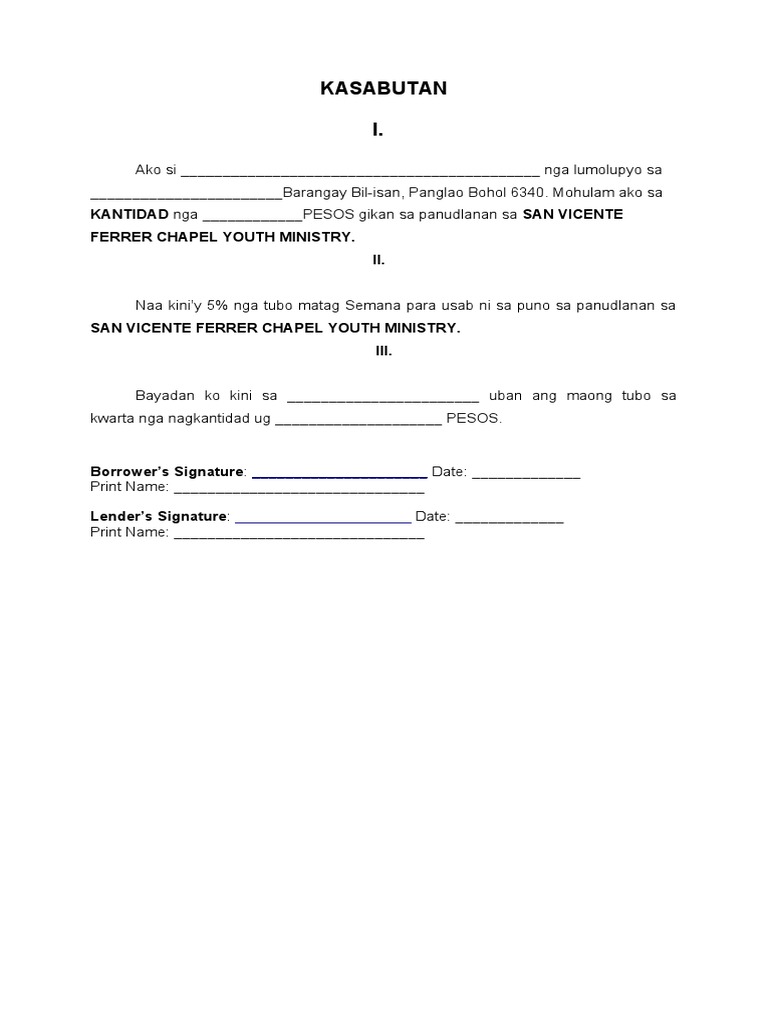 Chapel Kasabutan | PDF