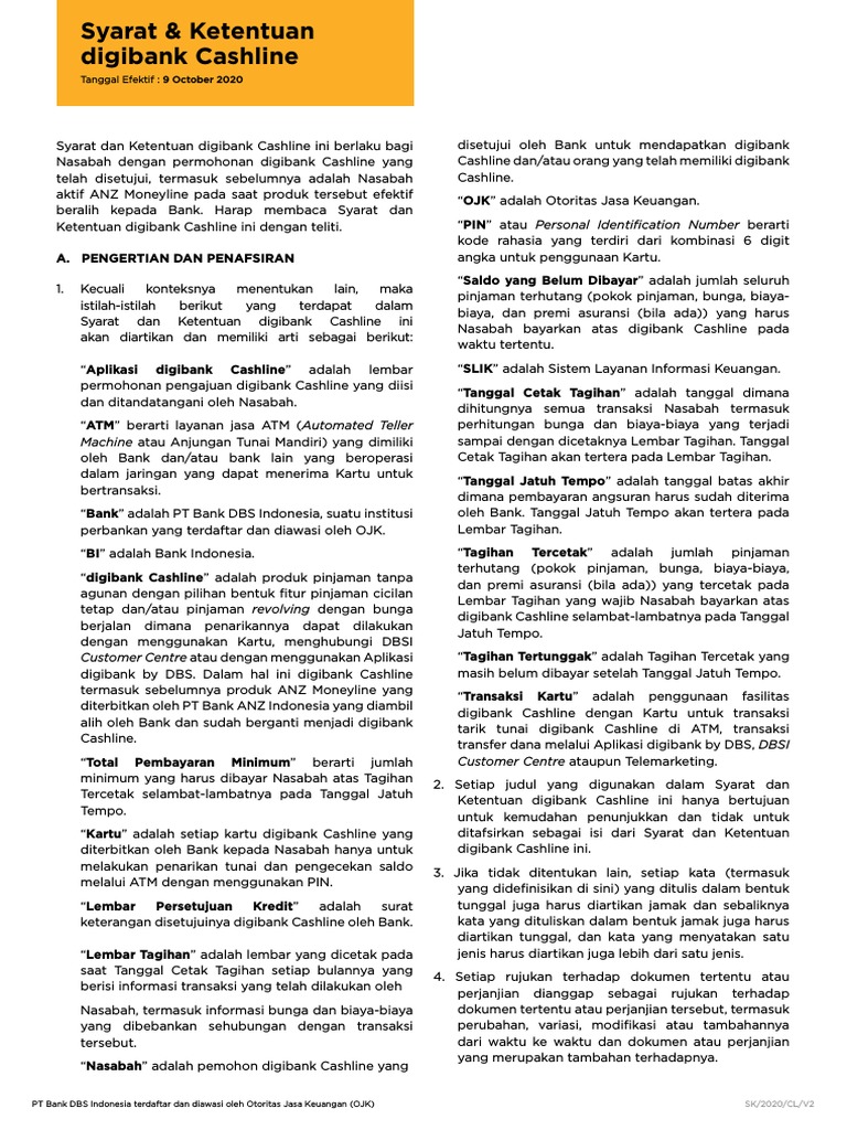 TNC Digibank Cashline | PDF