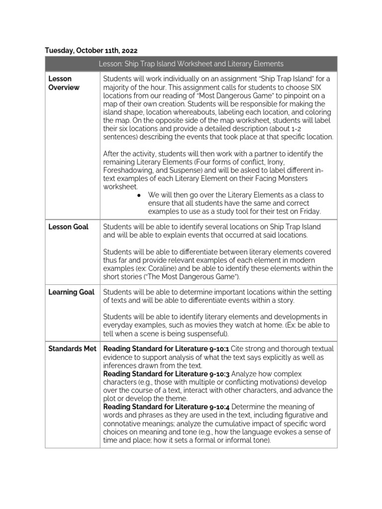 Lesson Plans For GLT 10 10-10 14 | PDF | English Grammar | Adjective