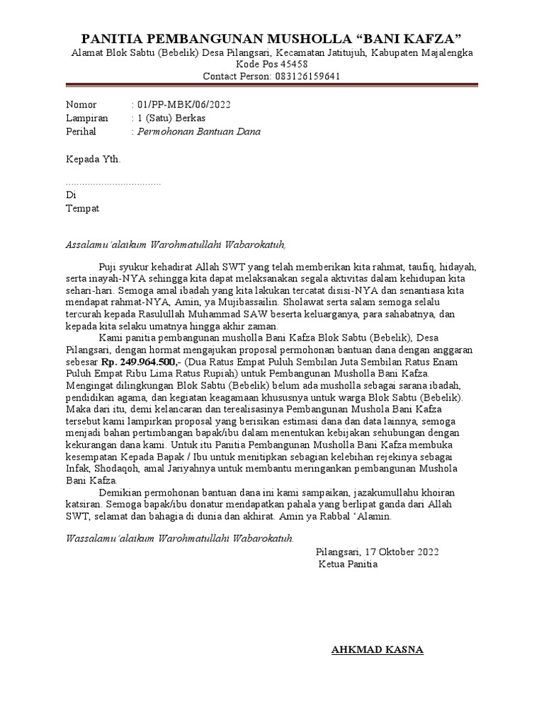 Proposal Musholla | PDF