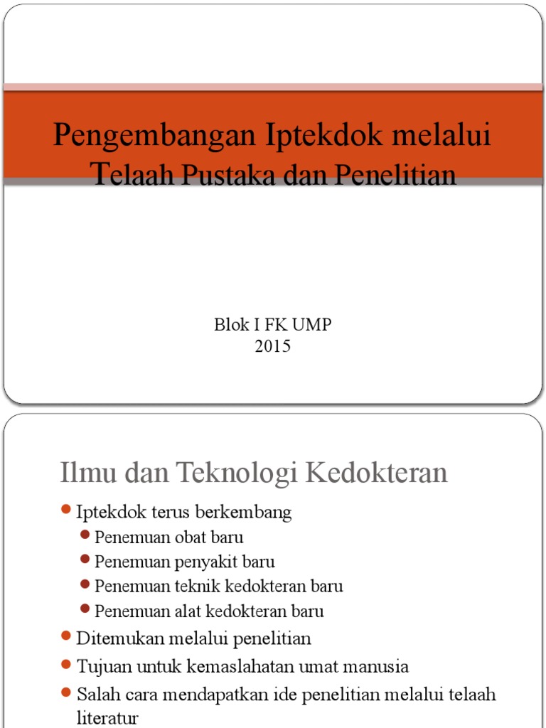 K17 - (DR. Dr. Legiran, M.Kes) Pengembanga Iptekdok Melalui Studi Pustaka Dan Penelitian | PDF ...