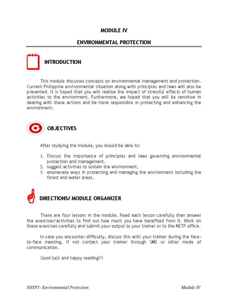 NSTP 1 MODULE 4 Environmental Protection | PDF | Waste Management ...
