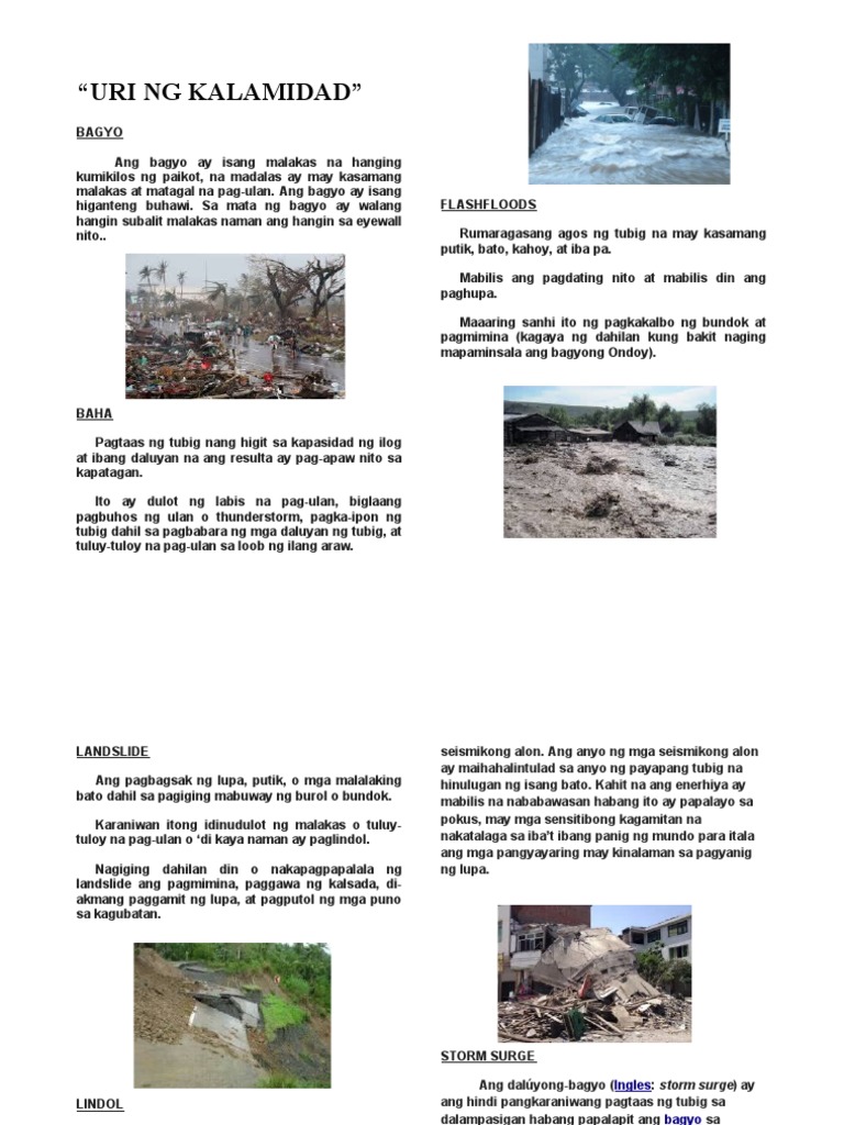 Uri NG Kalamidad | PDF
