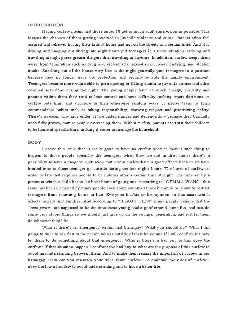 Position Paper | PDF | Adolescence | Juvenile Delinquency