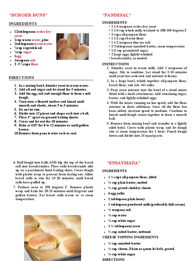 A Collection of International Baked Good Recipes | PDF | Dough | Pizza