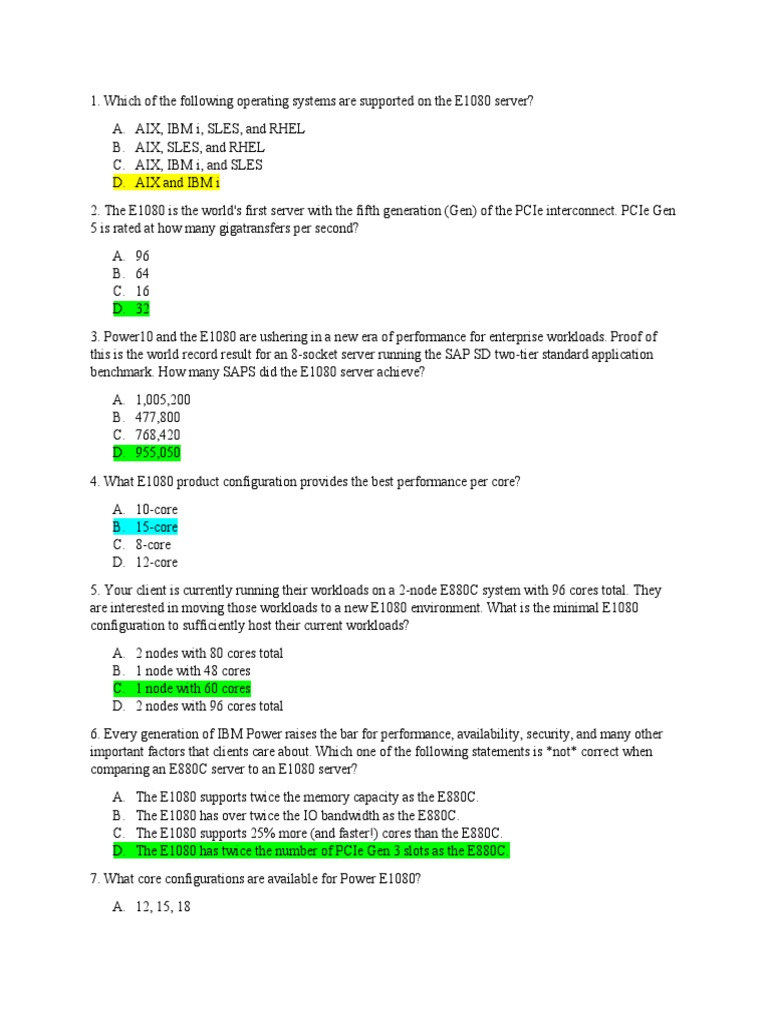 Ibm Power E1080 Server Pdf Server Computing Information Technology