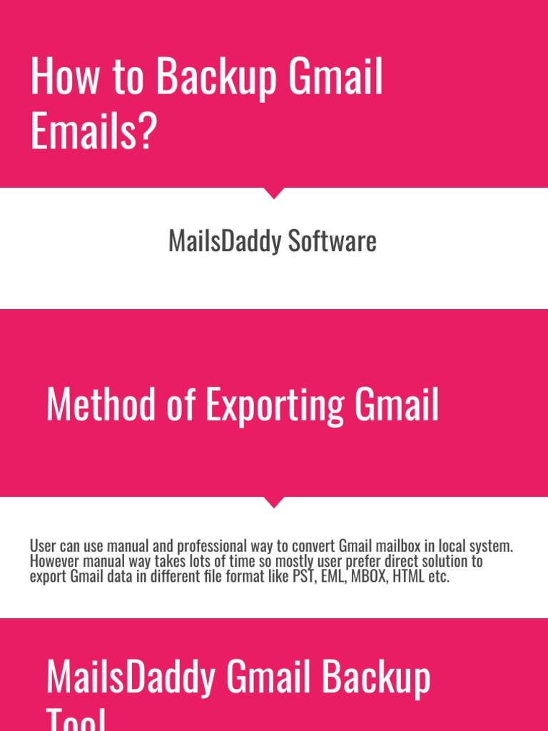 How To Backup Gmail Emails | PDF | Career & Growth