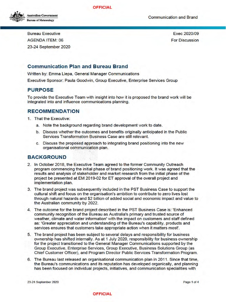 Bureau of Meteorology - Administrative - Release - Document Set - A ...