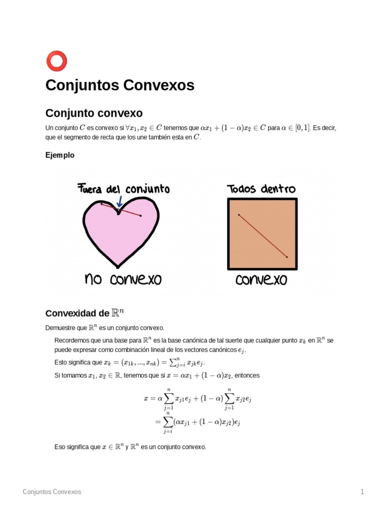 Conjuntos Convexos | Descargar gratis PDF | Conjunto convexo | Álgebra lineal
