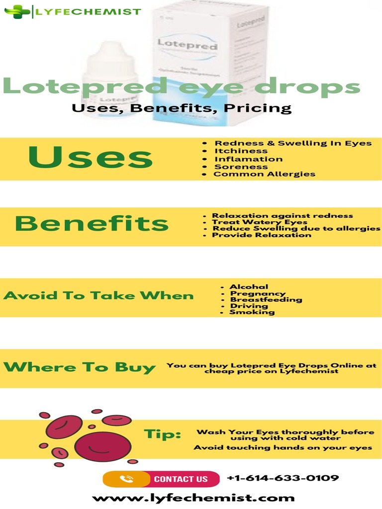 Lotepred Eye Drops: Uses Benefits and Pricing | PDF