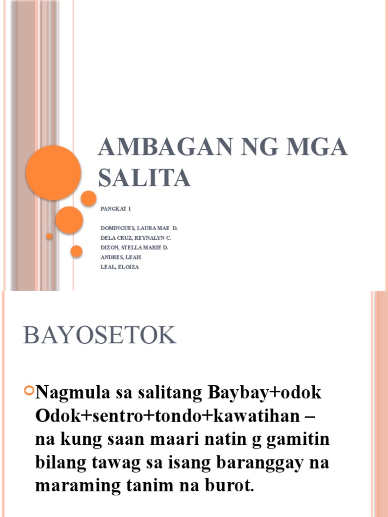 Ambagan NG Mga Salita | PDF