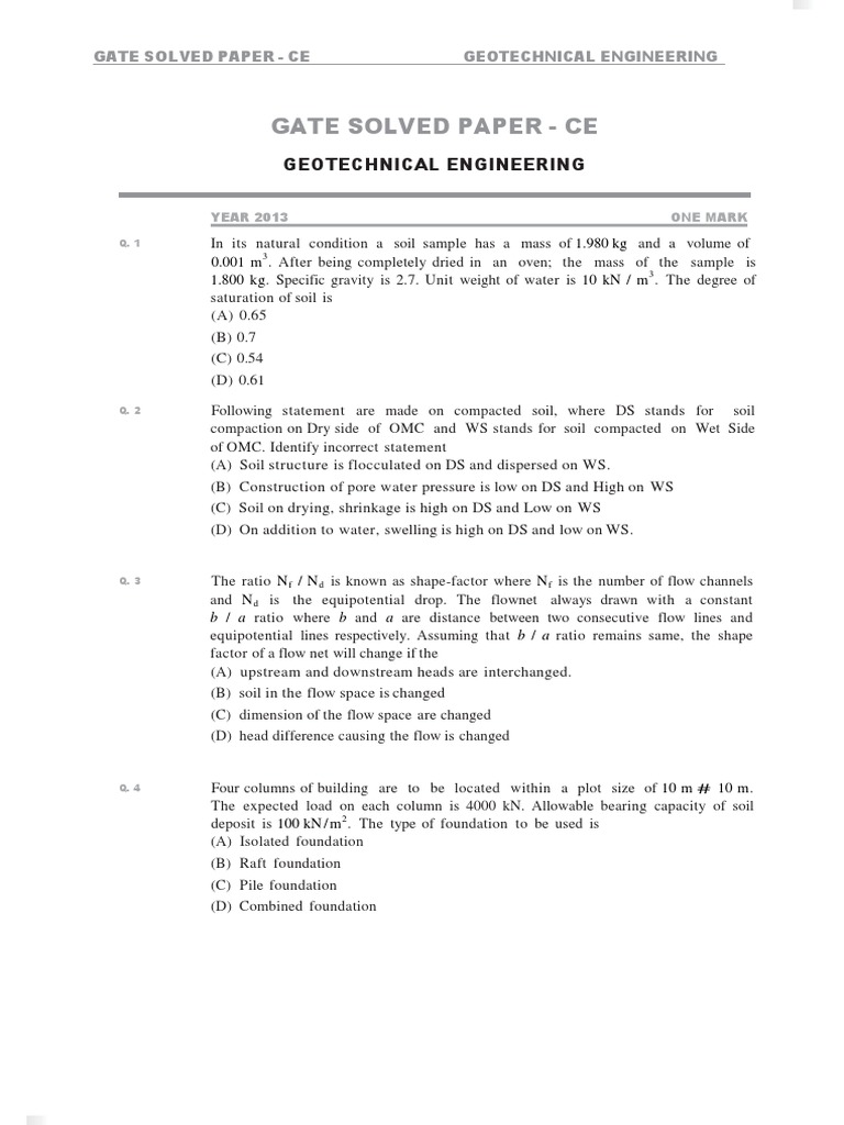 CE Geotechnical-Engineering | PDF | Soil Mechanics | Geotechnical Engineering