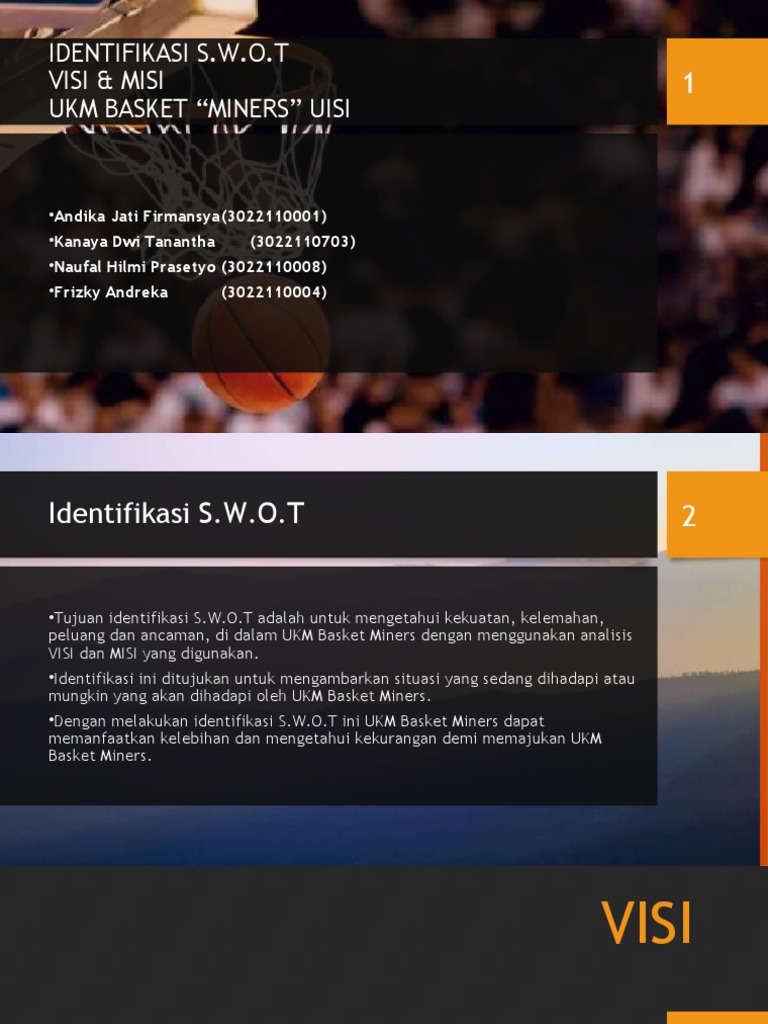 SWOT Identification UKM BASKET UISI | PDF