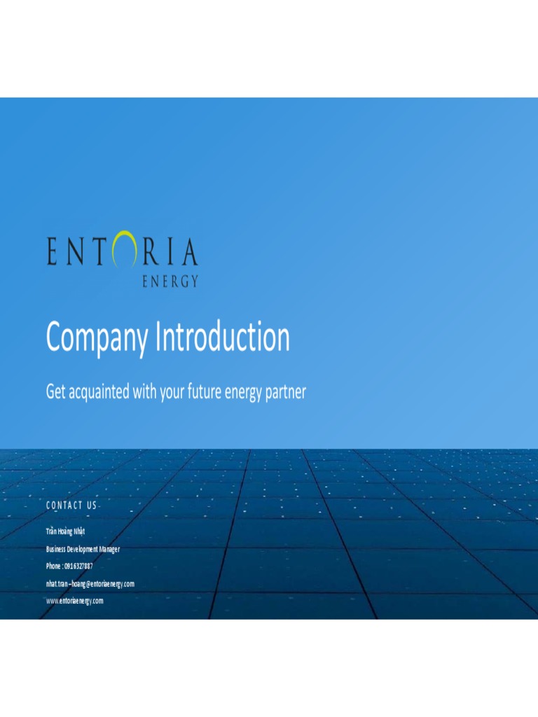 Entoria Corporate Presentation 2021 - R1 | PDF | Solar Power | Wind Power