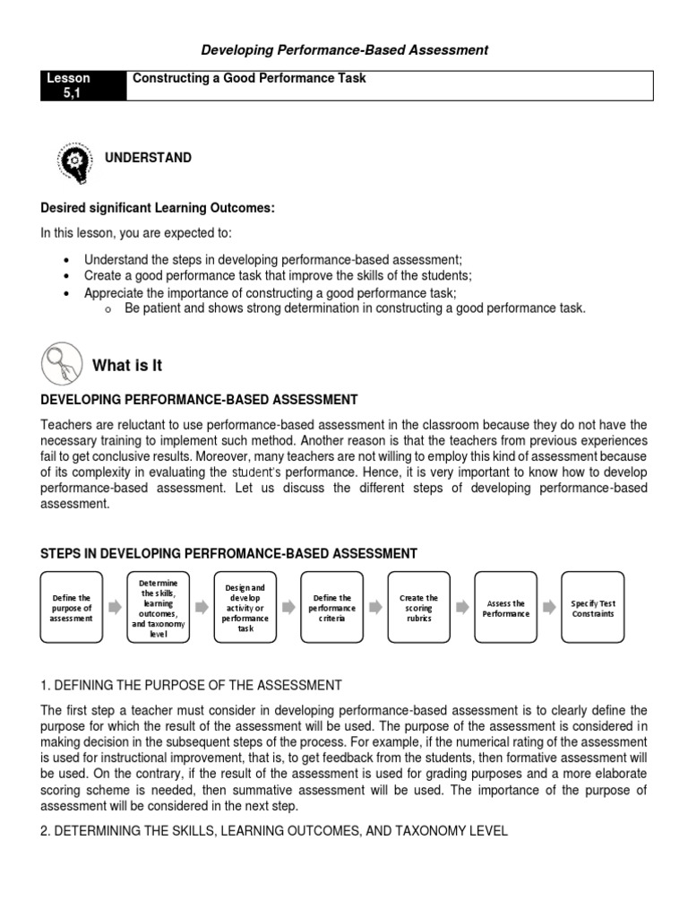 Performance Assessment for Teachers | PDF | Educational Assessment | Rubric (Academic)