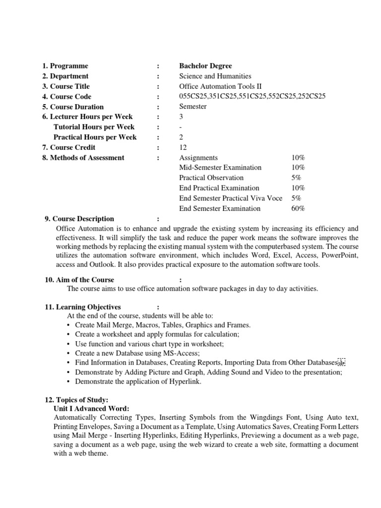 Office Automation Tools II | PDF | Microsoft Excel | World Wide Web Office Automation Tools II | PDF | Microsoft Excel | World Wide Web