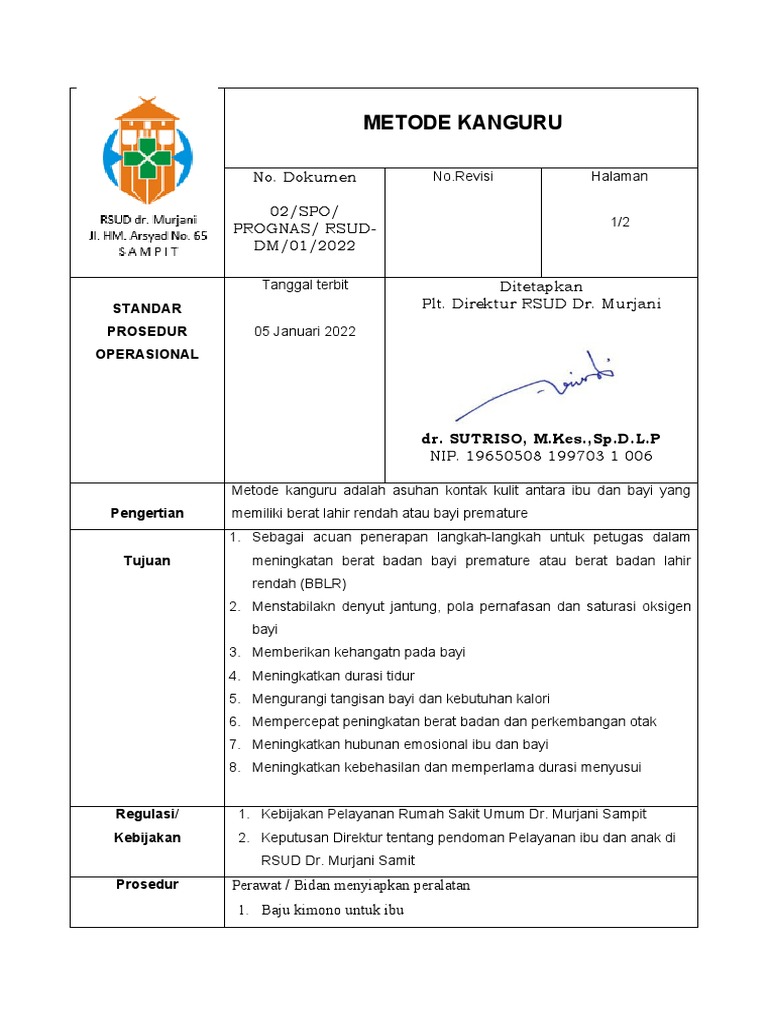 SOP KMC | PDF | Kesehatan Holistik | Sains & Matematika