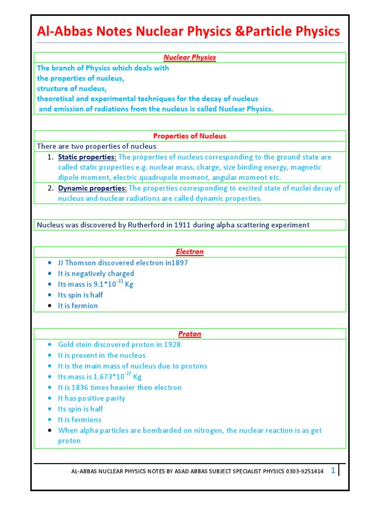 Nuclear Pdf Pdf Atomic Nucleus Nuclear Reaction