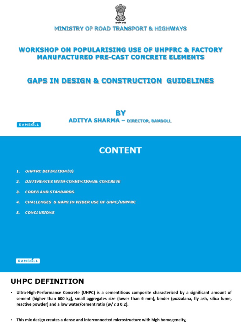 UHPFRC-Gaps in Design & Construction Guidelines by Shri Aditya Sharma ...