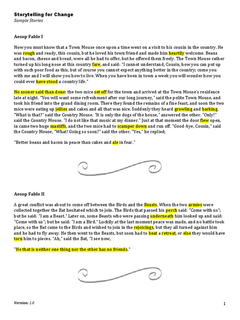 Module 3 Sample Stories For Children | PDF | Mouse