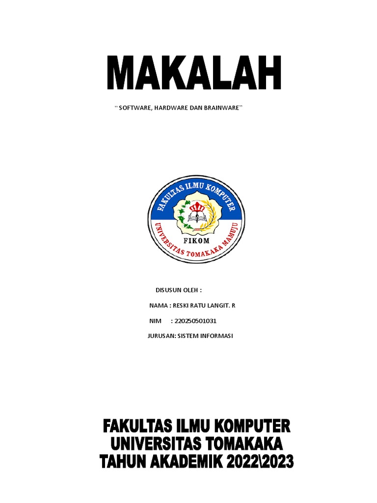 Makalah Software Hardware Dan Brainware AP 2 | PDF
