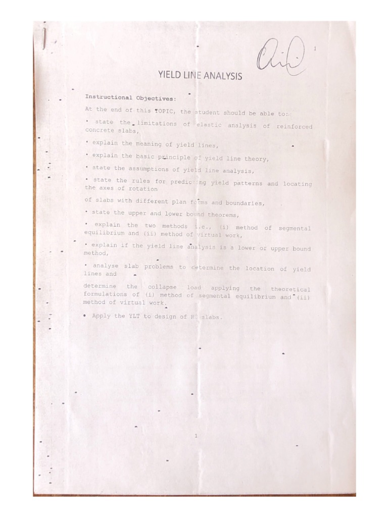Yield Line Analysis | PDF