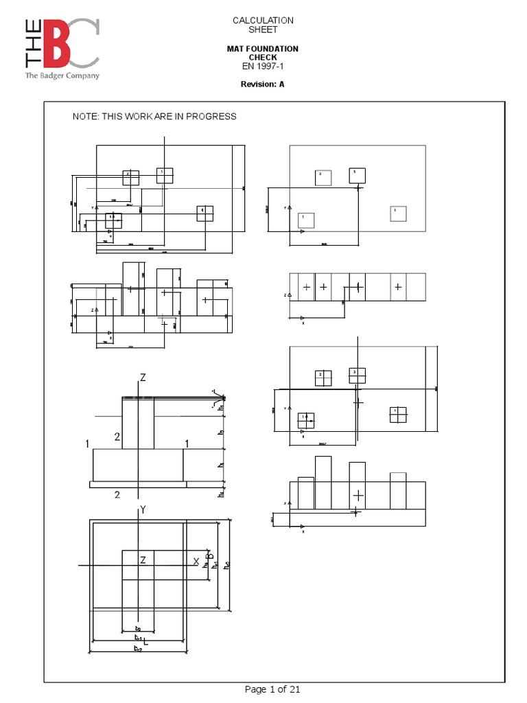 Mat Foundation Calculation EN 1997-1 | PDF | Pressure | Mechanics