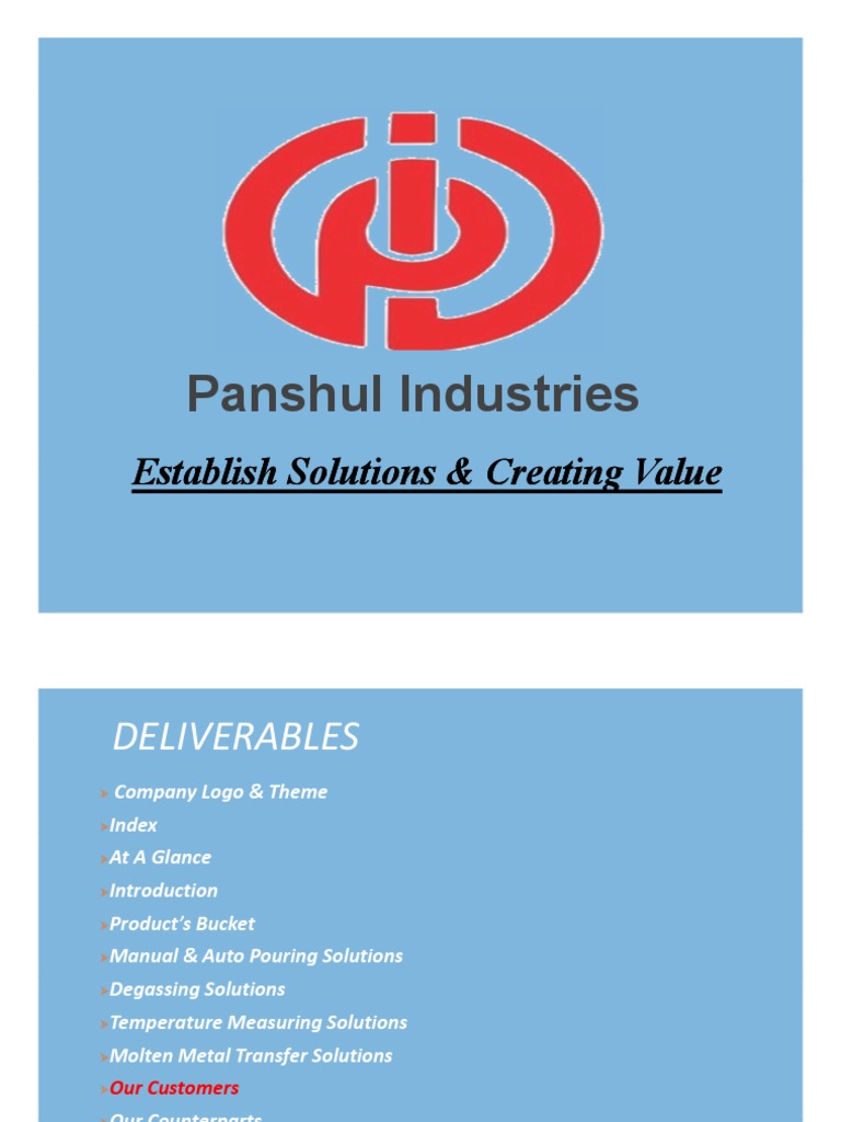 Panshul Industries: Foundry Solutions Overview | PDF | Foundry | Vehicles