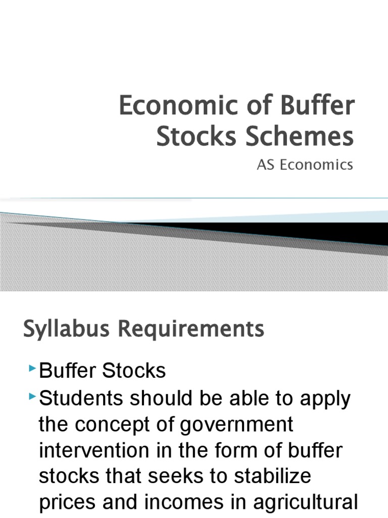 Buffer Stocks Schemes | PDF | Prices | Economies