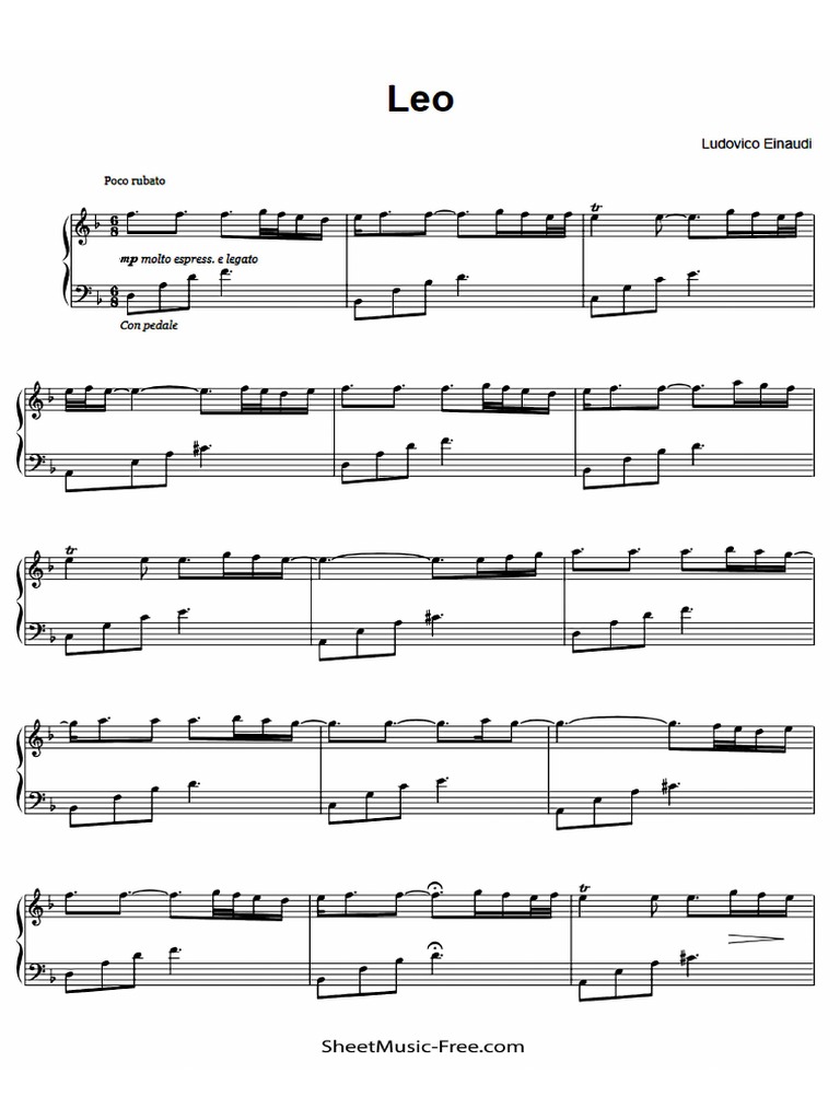 Leo Sheet Music Ludovico Einaudi | PDF
