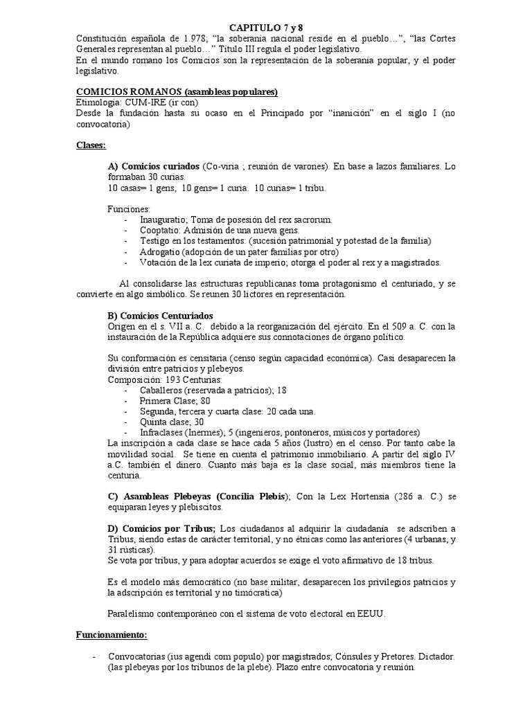 Comicios Romanos: Estructura y Funciones | PDF | Gobierno romano ...