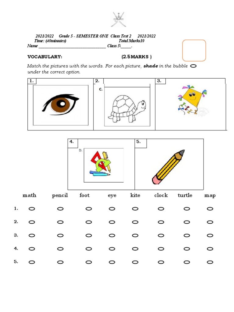 Class Test 2 Gr5 2021 | PDF