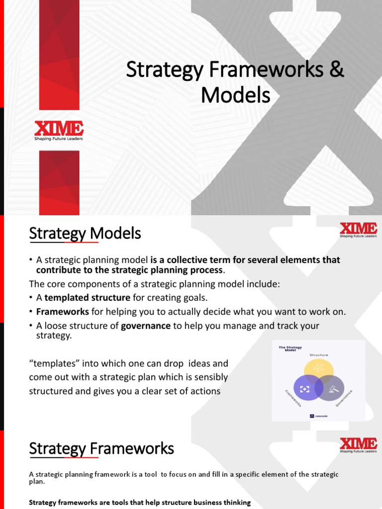 Strategy Frameworks Part1 Handout | PDF | Swot Analysis | Strategic ...
