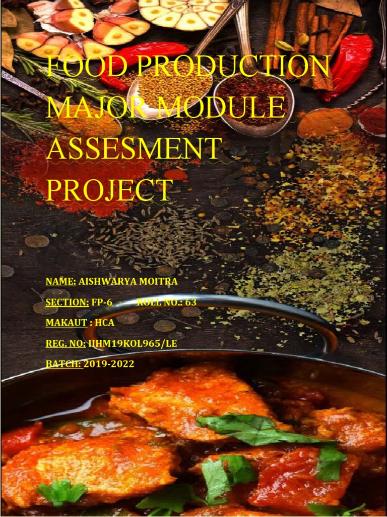 Food Production Major Assignment | PDF | Restaurants | Kitchen Food Production Major Assignment | PDF | Restaurants | Kitchen