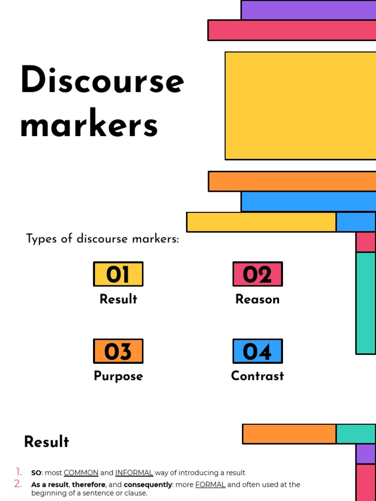 An Analysis of Discourse Markers: Types, Functions and Examples | PDF | Clause | Sentence ...