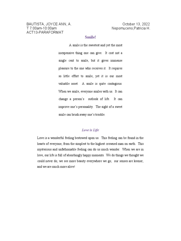 Act13 Paraformat | PDF