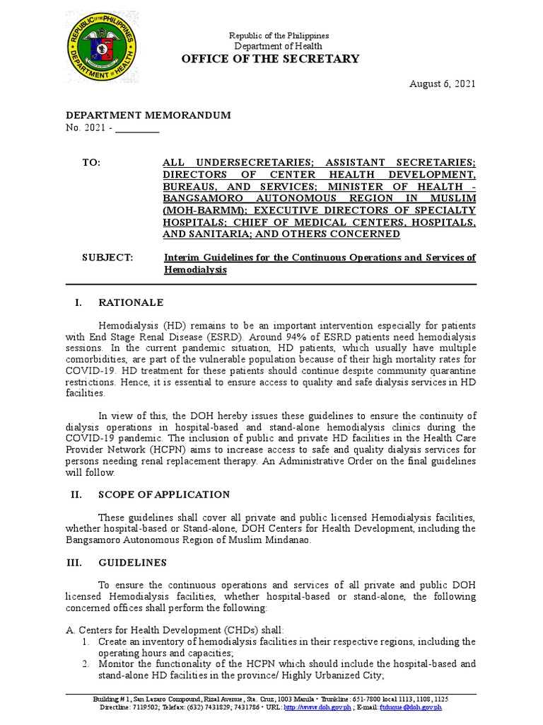 DM HD Network | PDF | Chronic Kidney Disease | Hemodialysis