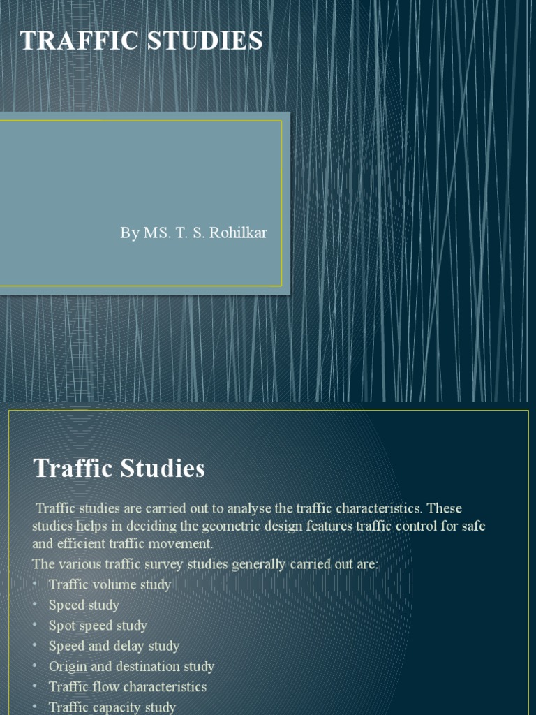 Traffic Studies | Download Free PDF | Traffic | Road