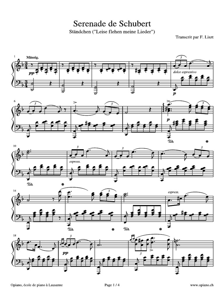 Schubert Serenade Standchen Liszt | PDF